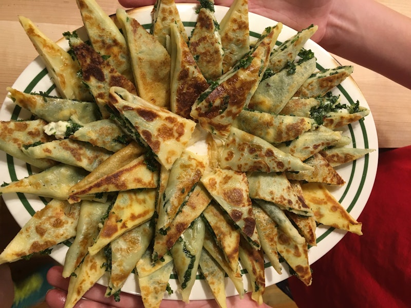 Savory Greens and Cheese Grilled Crepes - Camp Greystone News