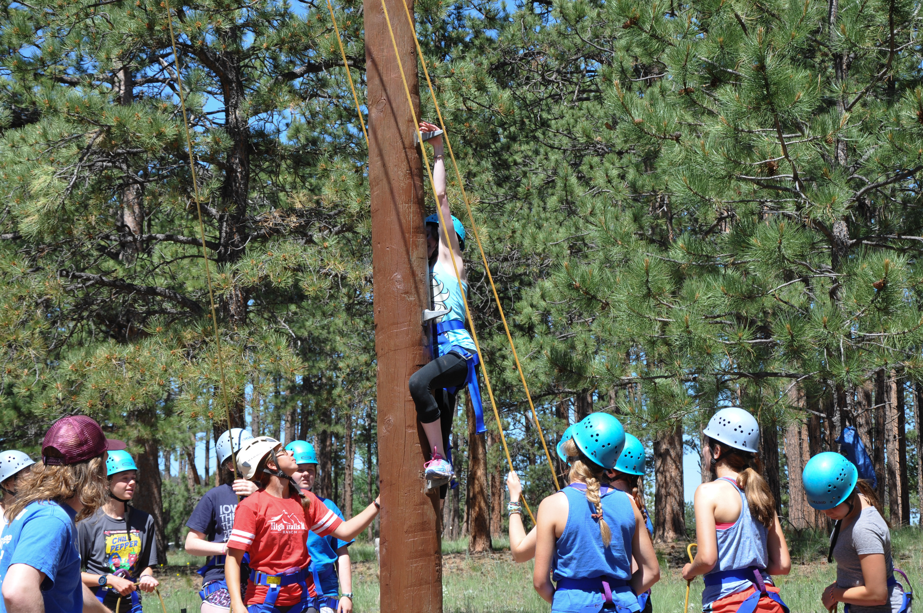 High Ropes Courses for Girls at High Trails Camp