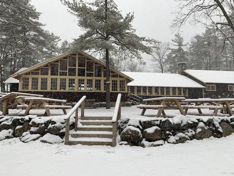 Snow covered Dining Hall