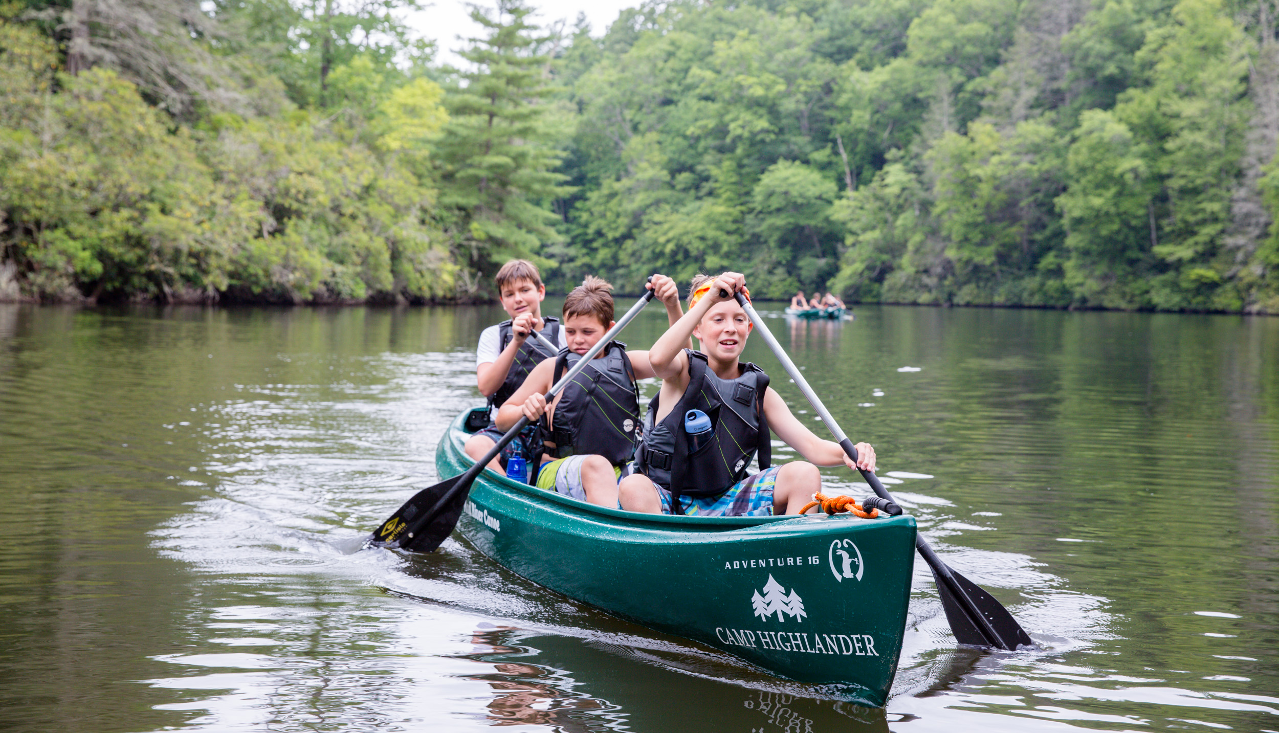NC Boys Summer Camp Canoe Trip Adventure at Camp Highlander