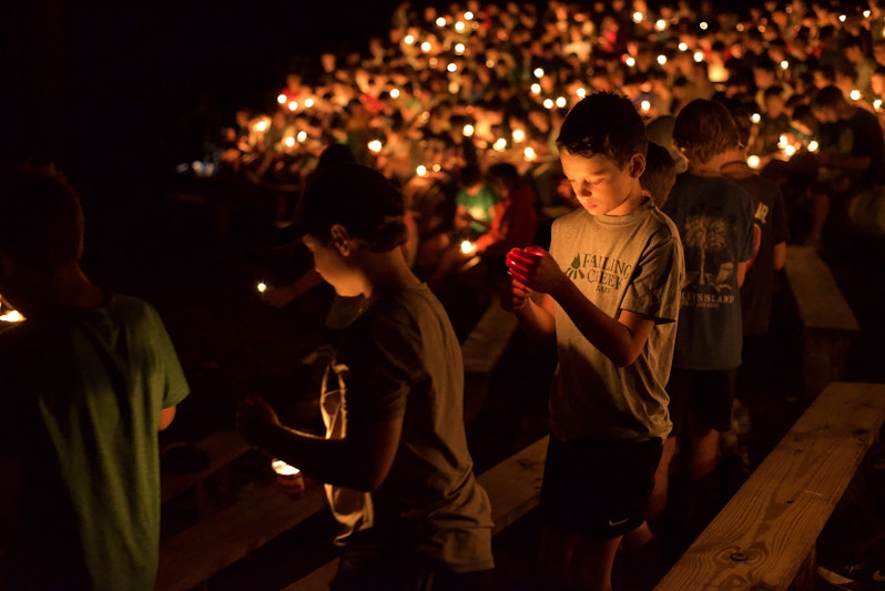 Candlelight Campfire at the Last Night of Summer Camp | Falling Creek ...